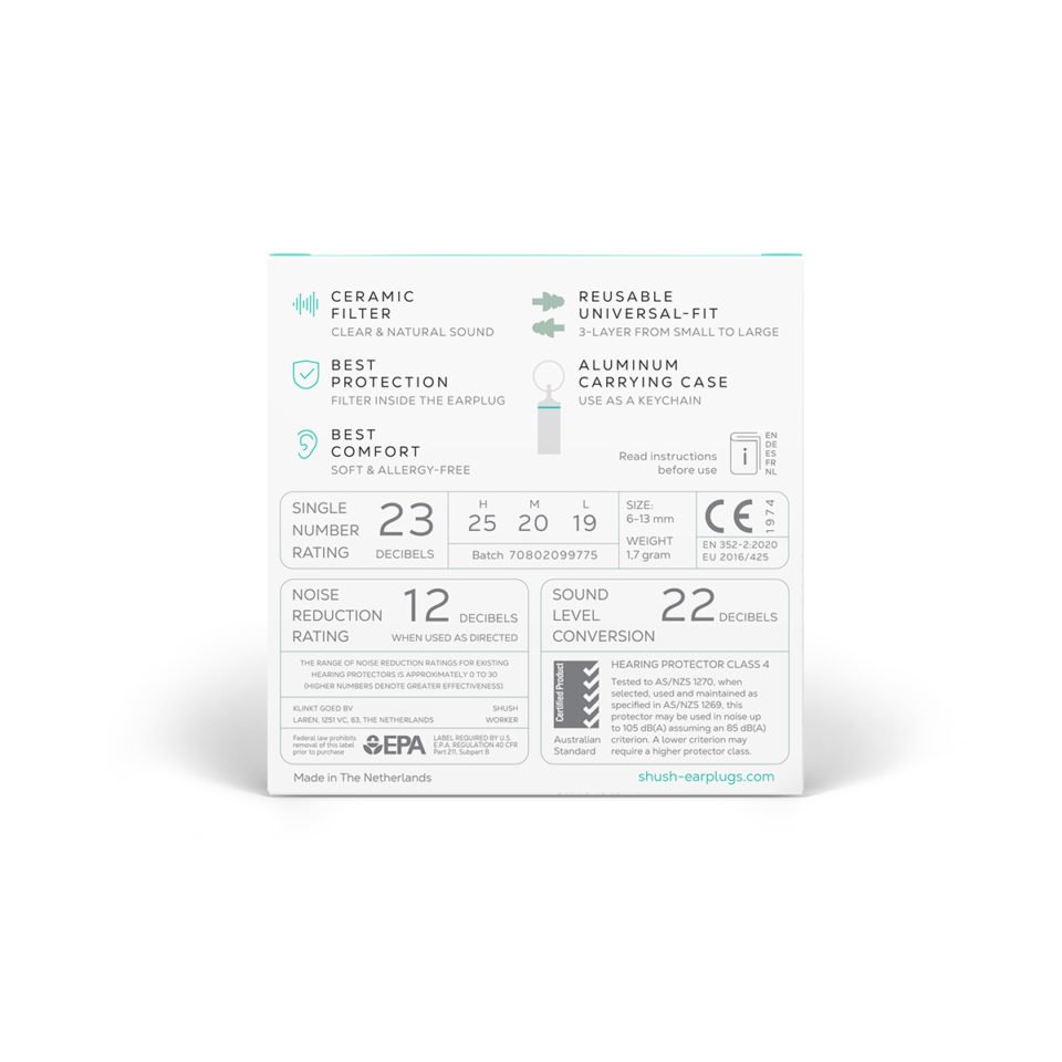 Shush Worker earplugs | Hearing protection for manufacturing and ...